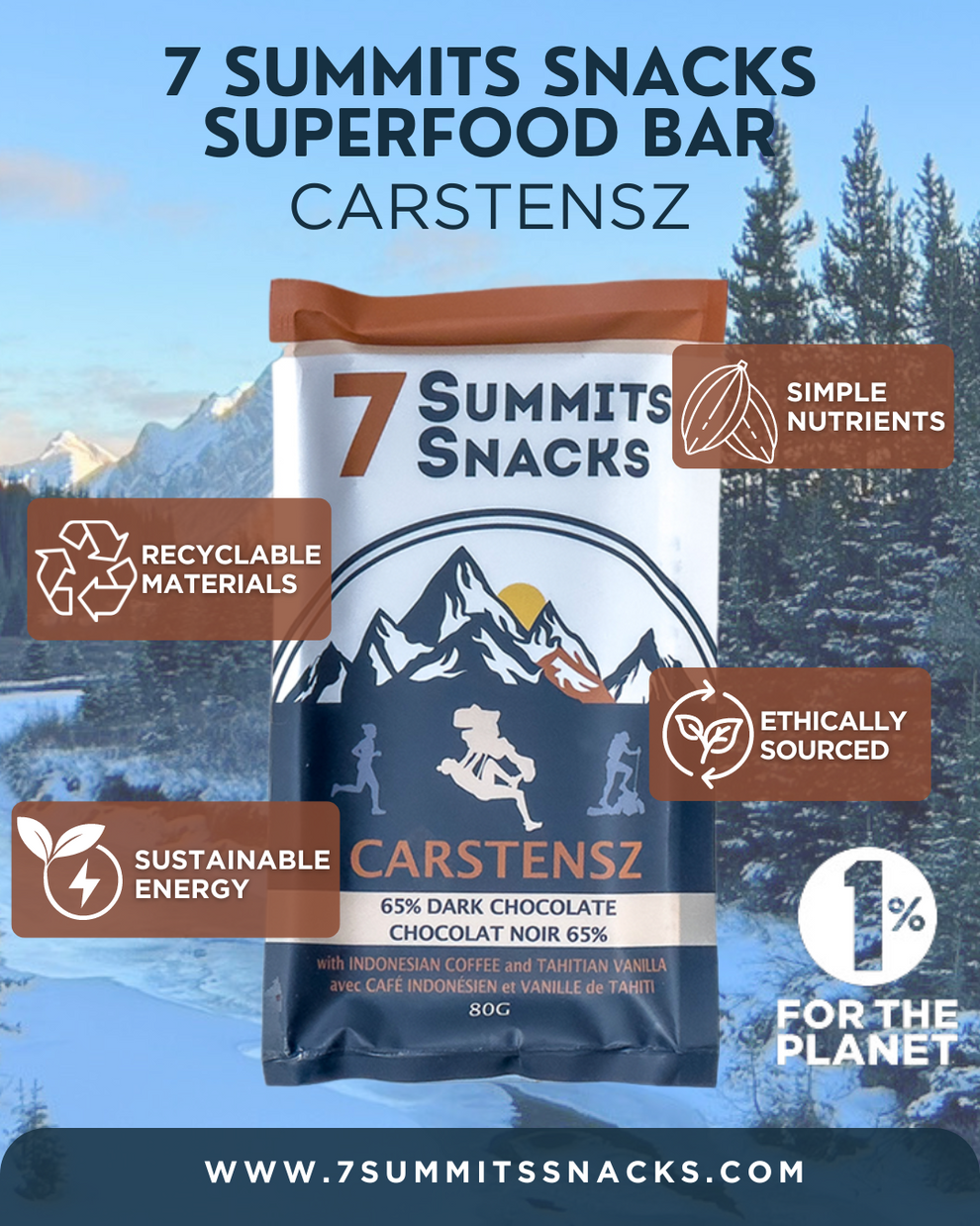Carstensz Superfood Bars (x6) – 7 Summits Snacks