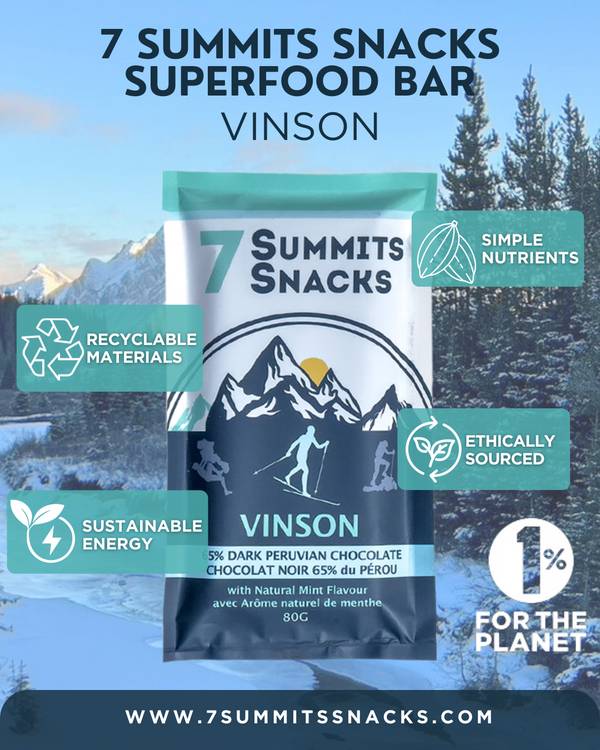 Vinson Dark Chocolate Bars - Natural Peppermint - 6 Bars – 7 Summits Snacks